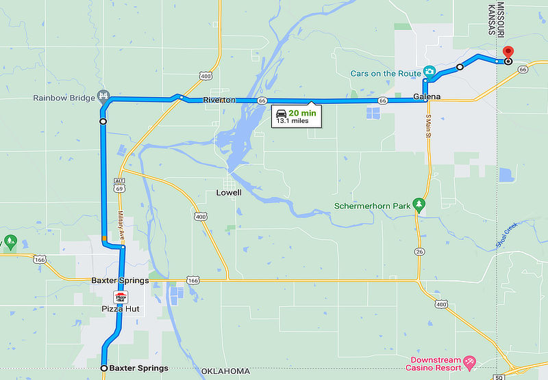 Kansas Route 66 road trip, the route, travel guide, cities, vintage ...